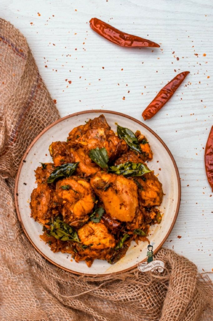 Chicken Peralan | Kerala Style Dry Roasted Chicken