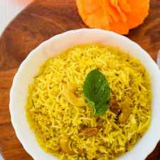 Indian Rice Pilaf (Pulao) with Raisins | Something's Cooking
