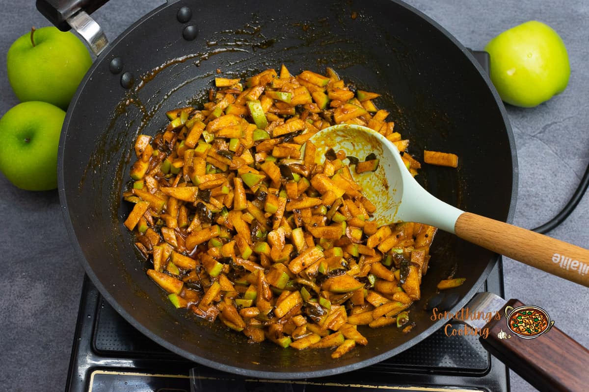 Green Apple Pickle | Kerala Style Apple Achar